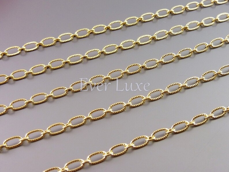 1 Meter Gold Textured Oval Link Chains Gold Jewelry Chains - Etsy