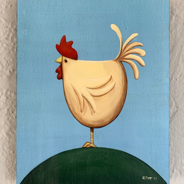 Folk Art Chicken - Etsy