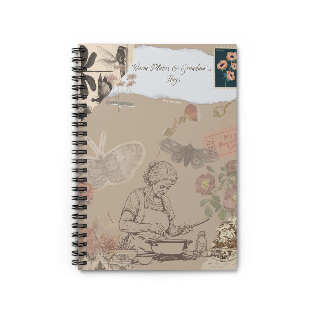 Vintage Kitchen Collage Spiral Recipe Notebook - Etsy