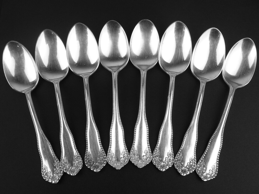 Set 8 Antique Silverplate Teaspoons - Mayflower 1901 Made by Wm Rogers ...