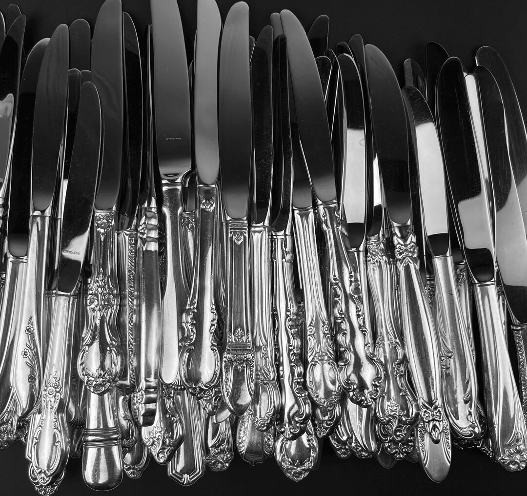 Silverplate Dinner Knives - Filled Handles - Vintage Mix N Match Set ...