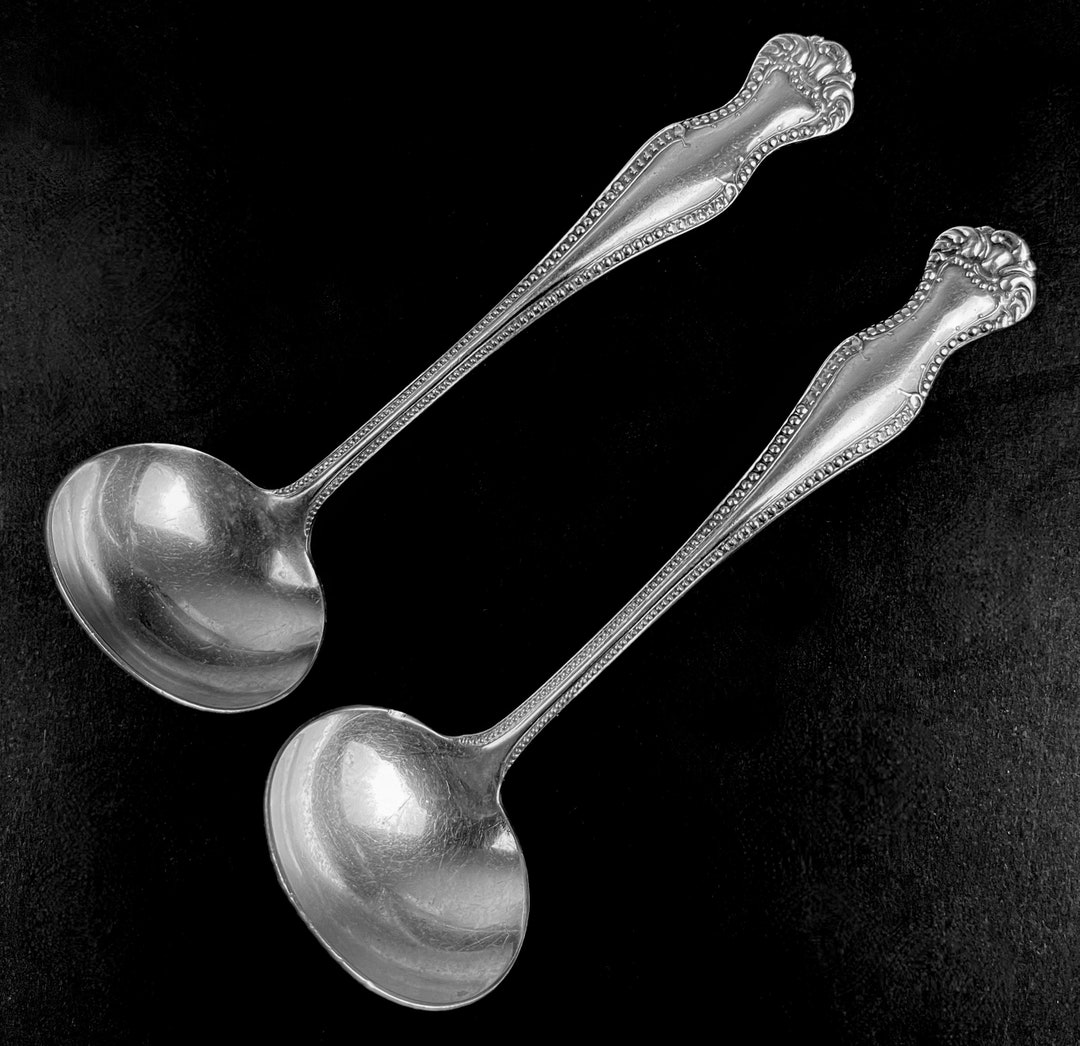 2 Small Antique Cream Sauce Ladles - Bernice 1900 Pattern - Vintage ...