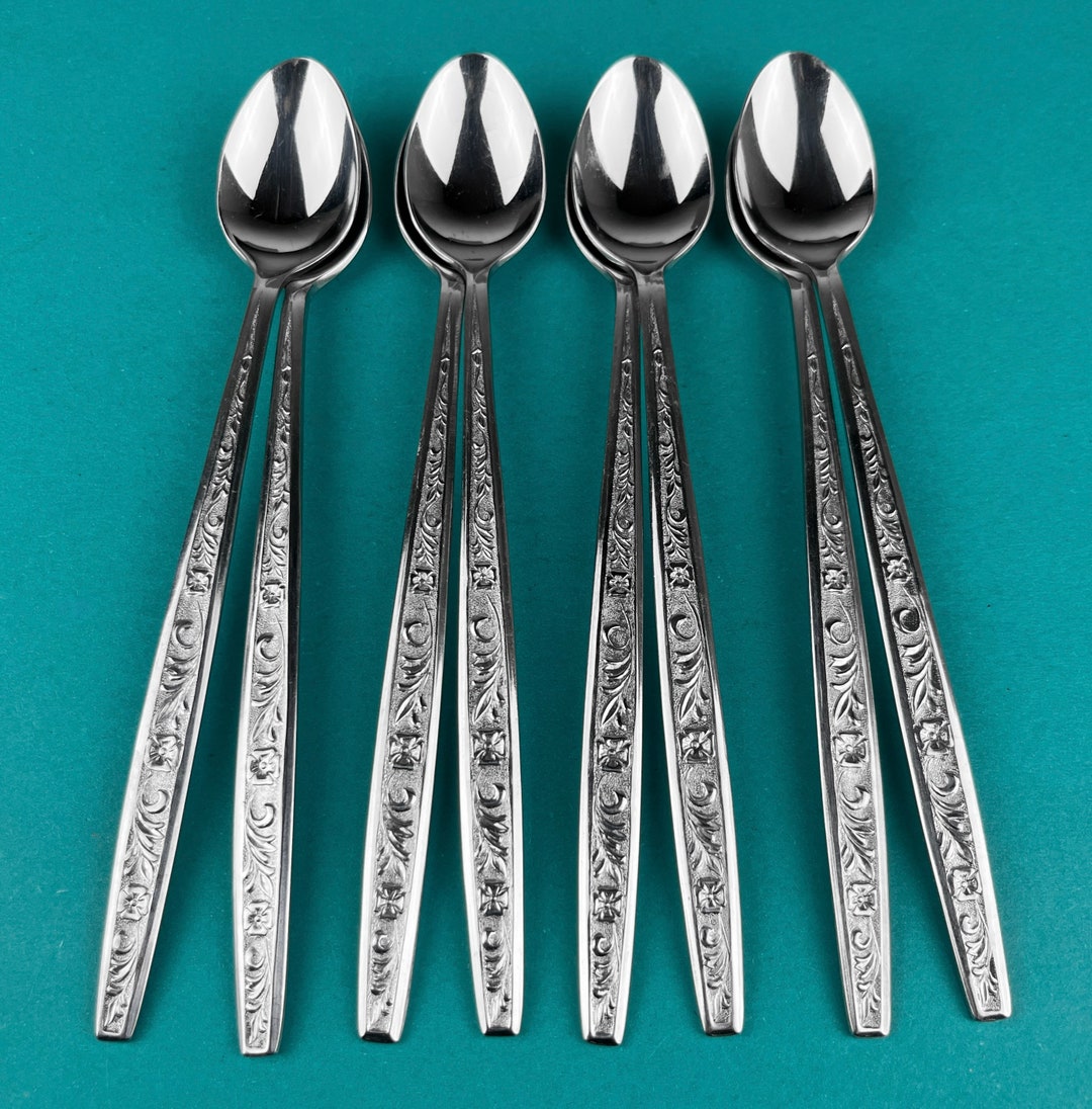 8 X Iced Tea Spoons IIC Imperial Stainless Korea Mid Century Modern - Etsy