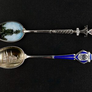2 X Enamelled Souvenir Spoons Berlin Bear Koln Germany Embossed Bowl - Etsy