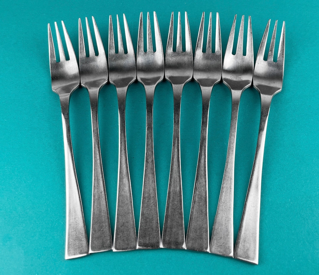 Set X 8 Retro Dinner Forks - Stanley Roberts - Rogers - SRB33 - Mid ...