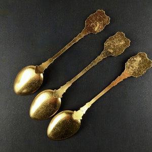 6 Mockba Enamelled Bowls Souvenir Spoons Czechoslovakia Klepa Arts ...