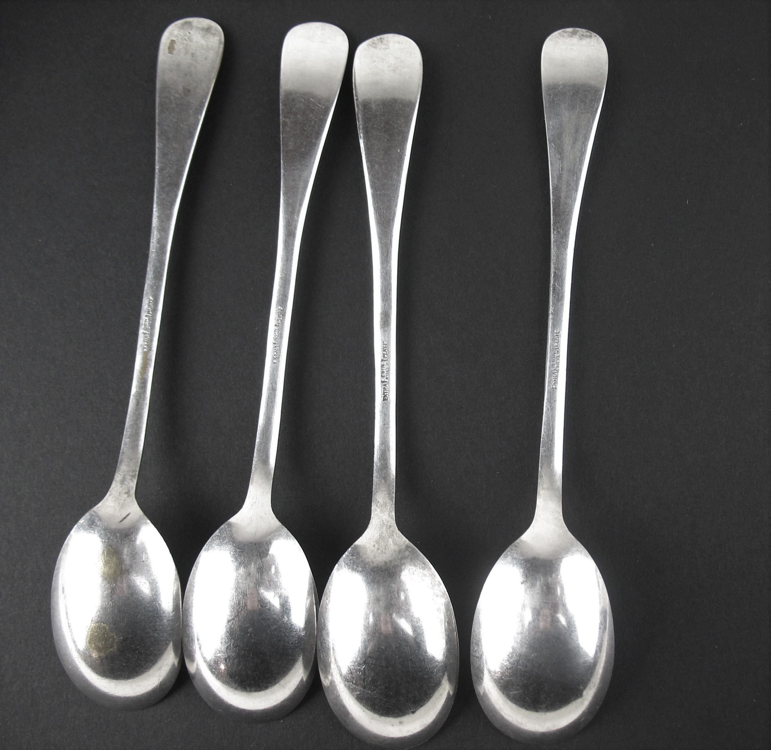 9 Antique Silverplate Bar Cocktail Spoons Made by Oneida Extra Coin ...