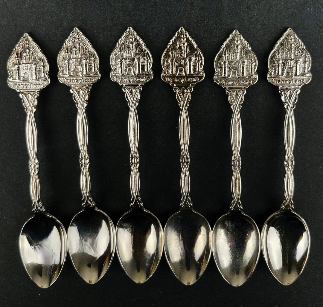 Lot 6 Souvenir Spoons Disneyland Castle Walt Disney Productions ...