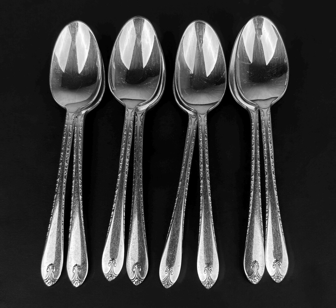 8 X Five O'clock Coffee Spoons 5 5/8" - Vintage Wm Rogers Exquisite ...
