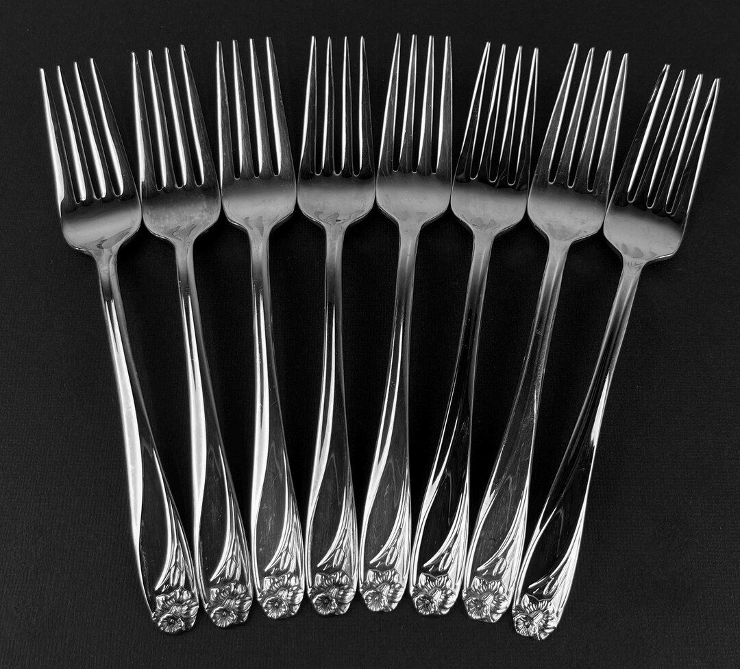 Set 8 X Dinner Forks - 1847 Rogers Bros - Daffodil 1950 Pattern ...