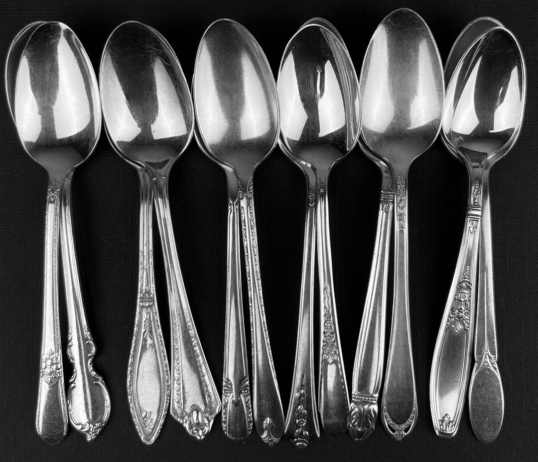 12 Five O'clock Coffee Spoons - Mix N Match Set - Vintage Silverplate ...