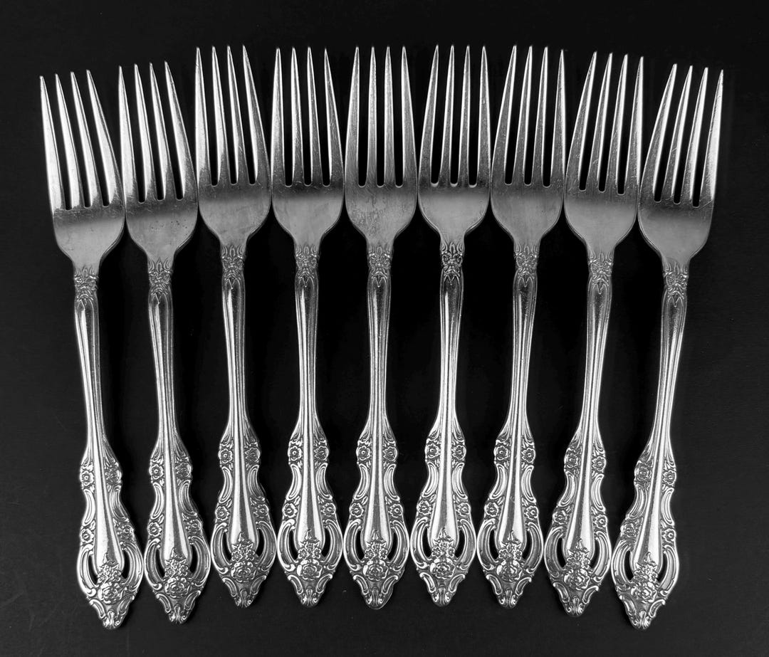 9 X Vintage Dinner Forks - Silver Artistry 1965 - Oneida Community ...