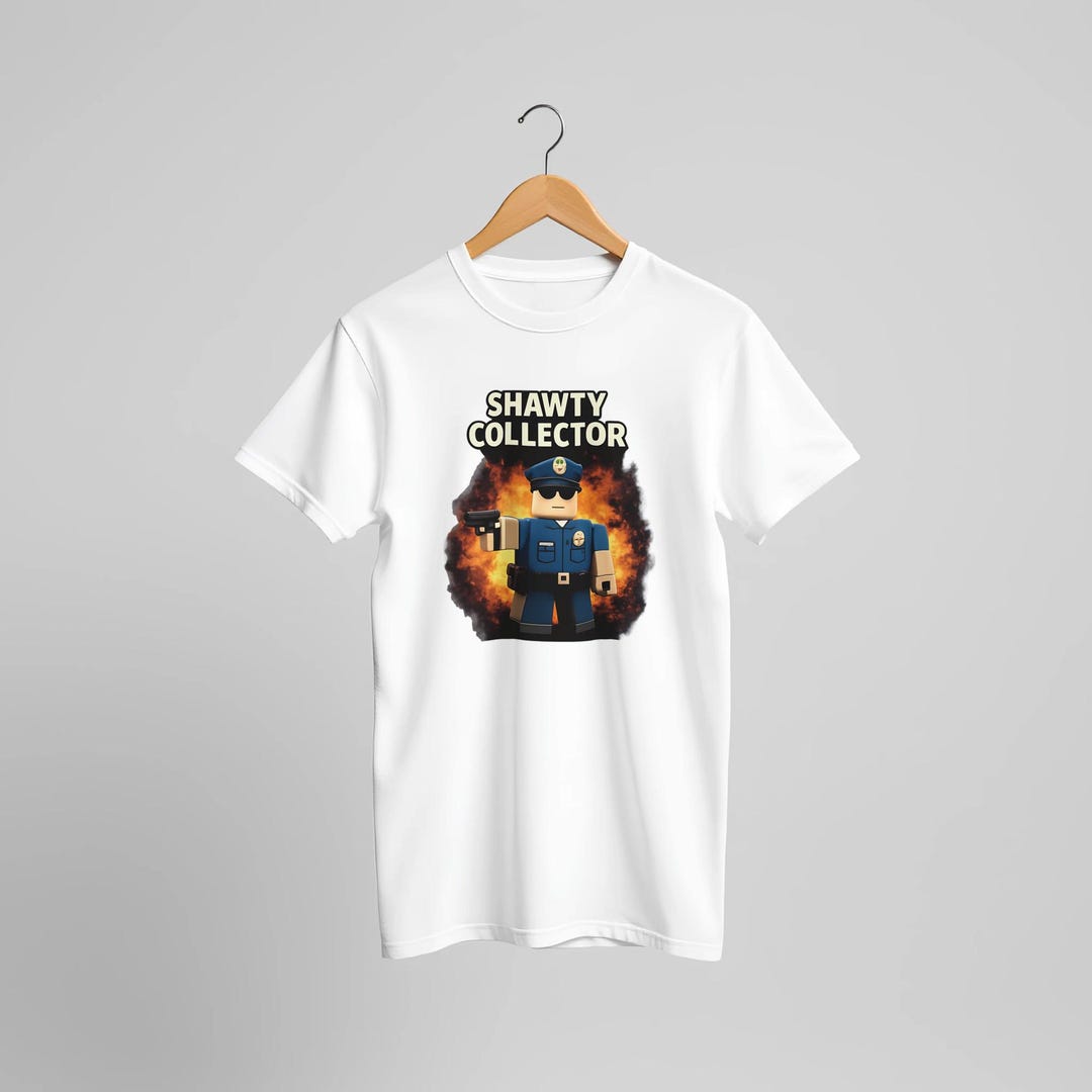 Shawty Collector Meme Shirt – Funny Roblox Police Character T-shirt ...