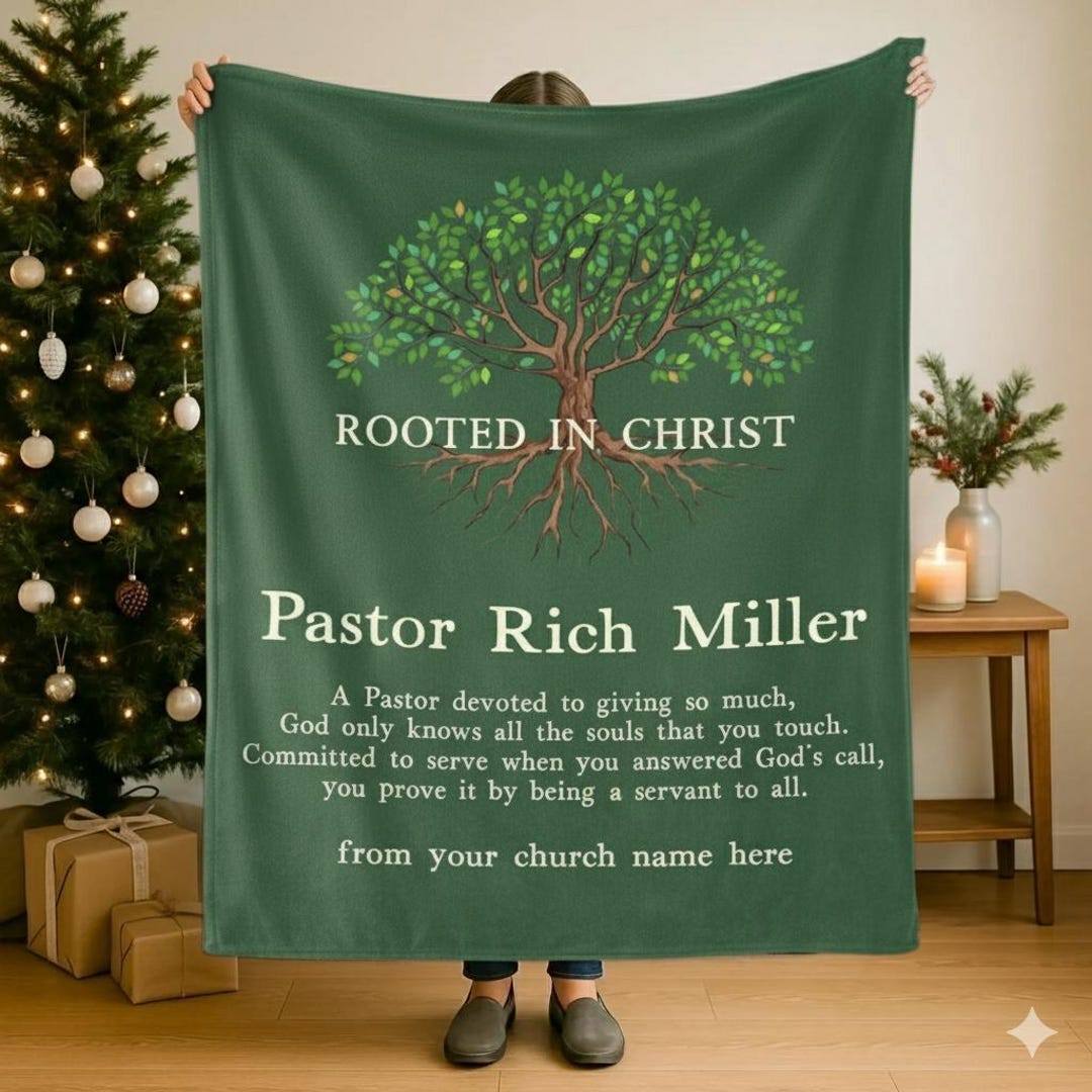 Personalized Pastor Fleece Blanket, Religious Gift - Etsy