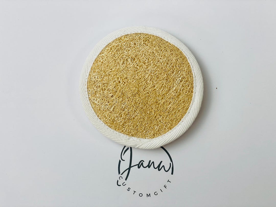 Natural Loofah Round Bath Sponge Fibers Eco-friendly Loofah Pad ...