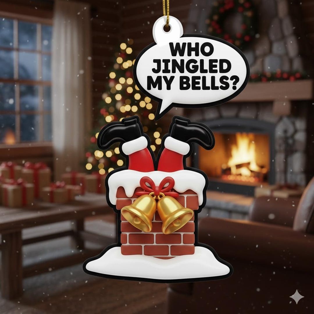Christmas Jingle Bells Ornament Funny Rude Santa Claus Ornament Father ...