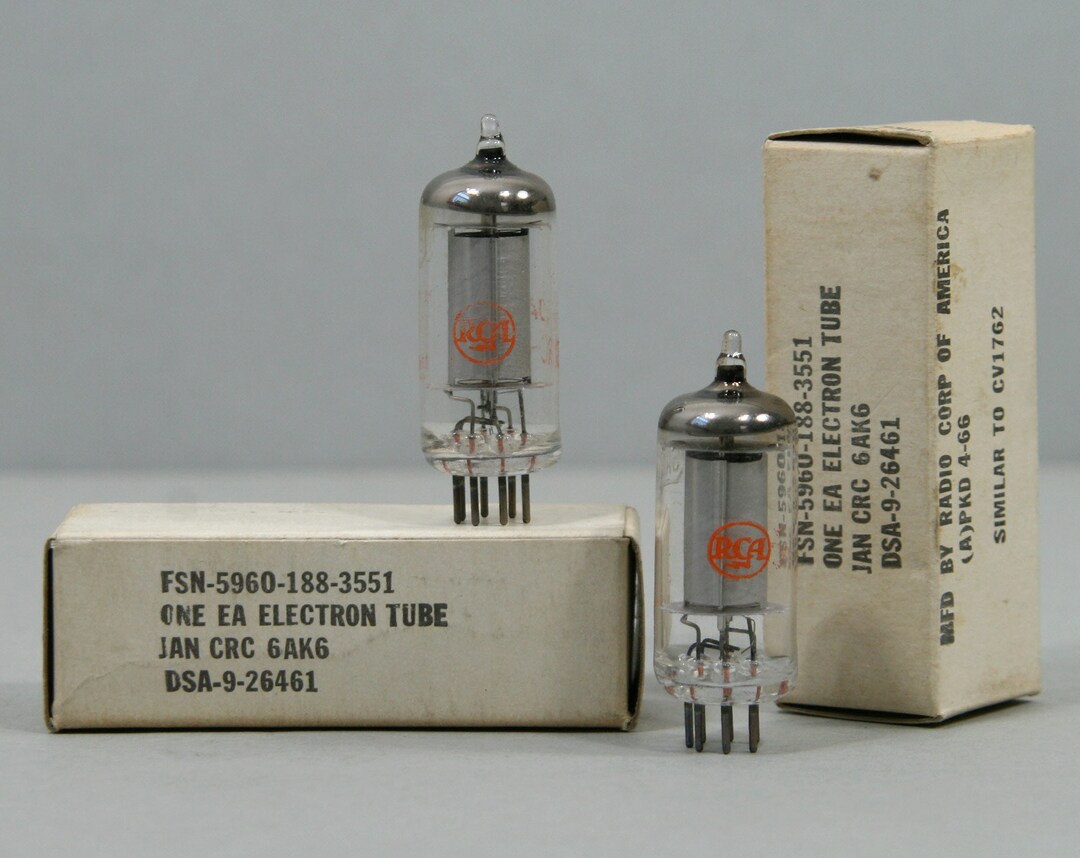 Pair NOS JAN 6AK6 Vacuum Tubes Military RCA 1966 Matched ~ Test Strong ...