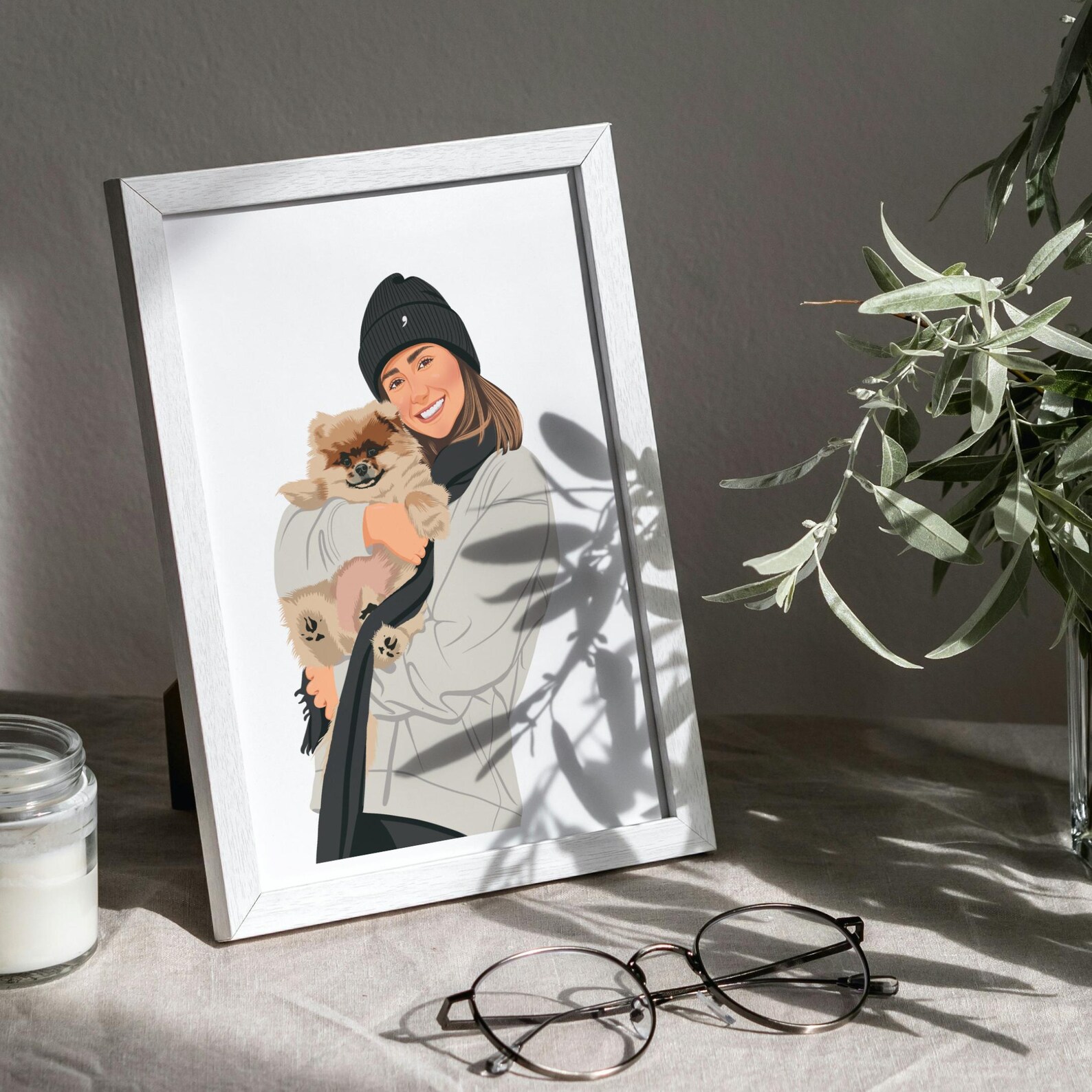 Custom Portrait From Photo Faceless Portrait for Girls Engagement ...