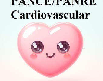 PANCE/PANRE Cardiovascular Review Pdf + Doc | Cardiology Cheat Sheet ...