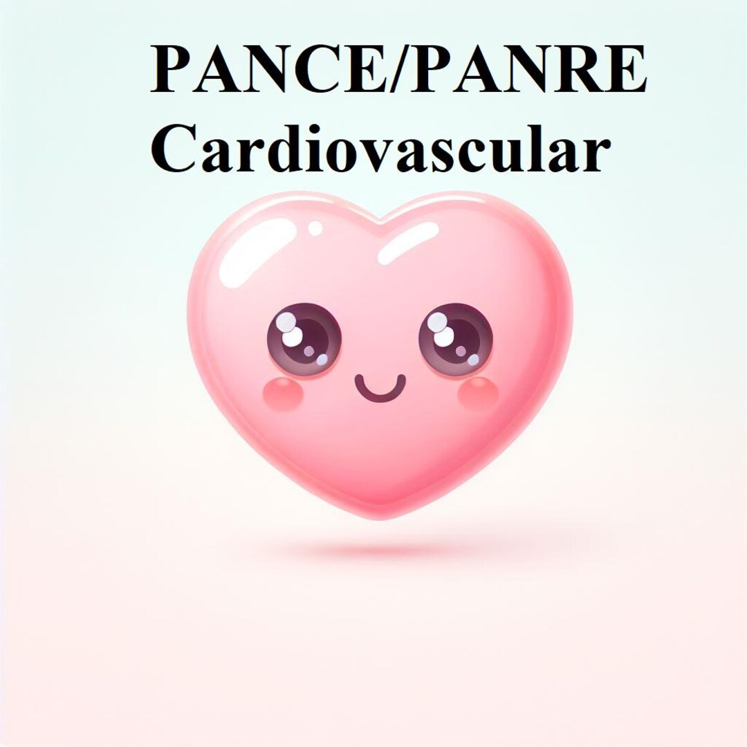 PANCE/PANRE Cardiovascular Review Pdf + Doc | Cardiology Cheat Sheet ...