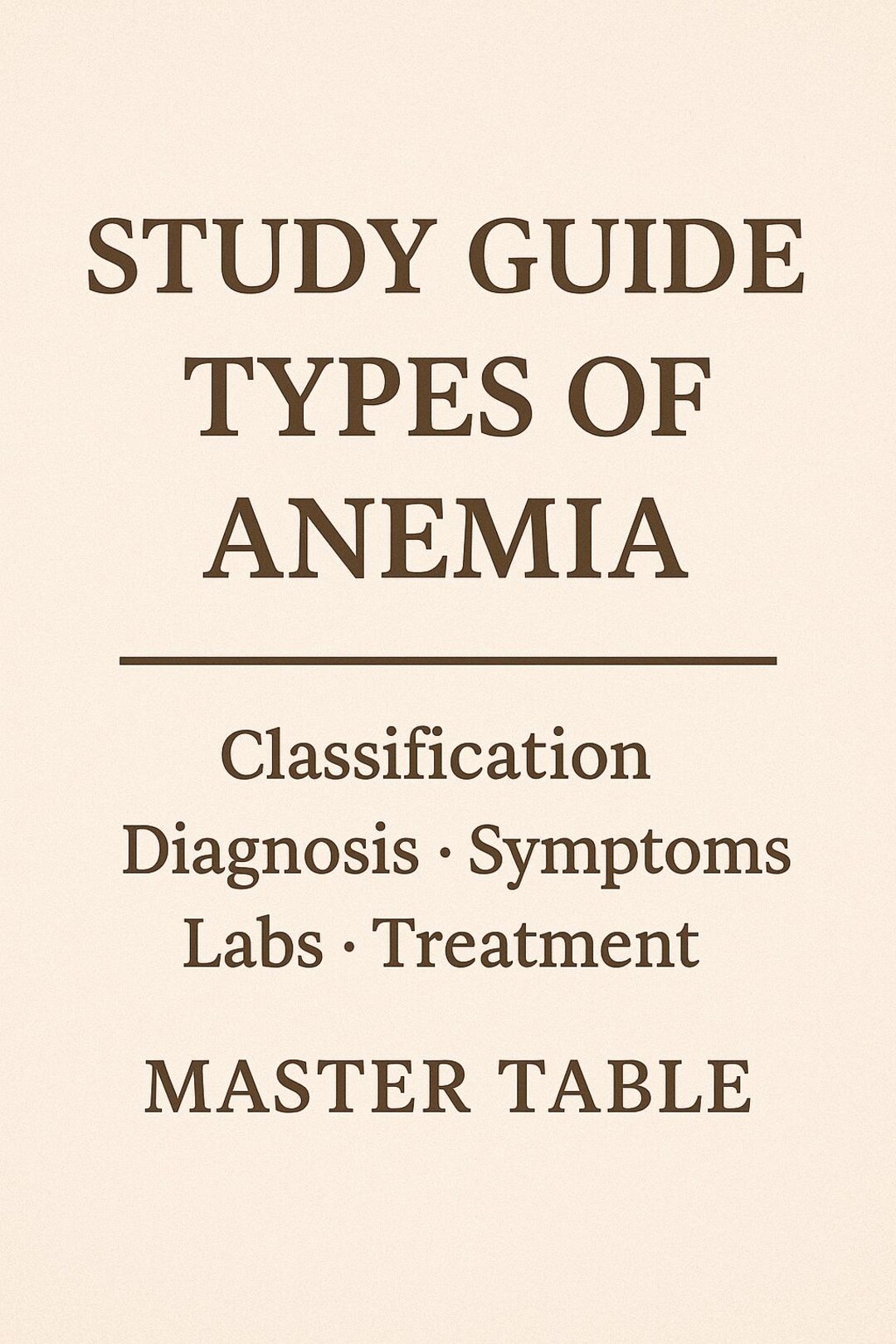 Study Guide - Types of Anemia – Classification, Diagnosis, Symptoms ...