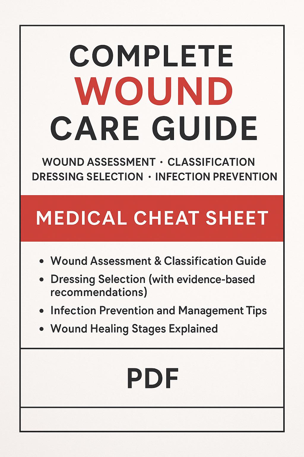 Complete Wound Care Guide PDF | Wound Management | Dressing Selection | Infection Prevention ...