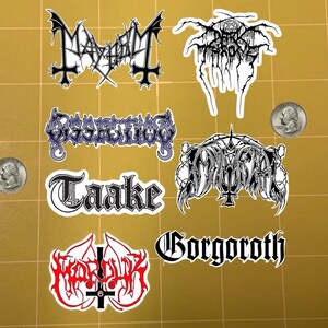 Black Metal Sticker Pack - Etsy