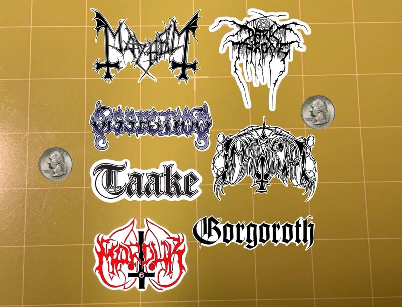 Black Metal Sticker Pack - Etsy