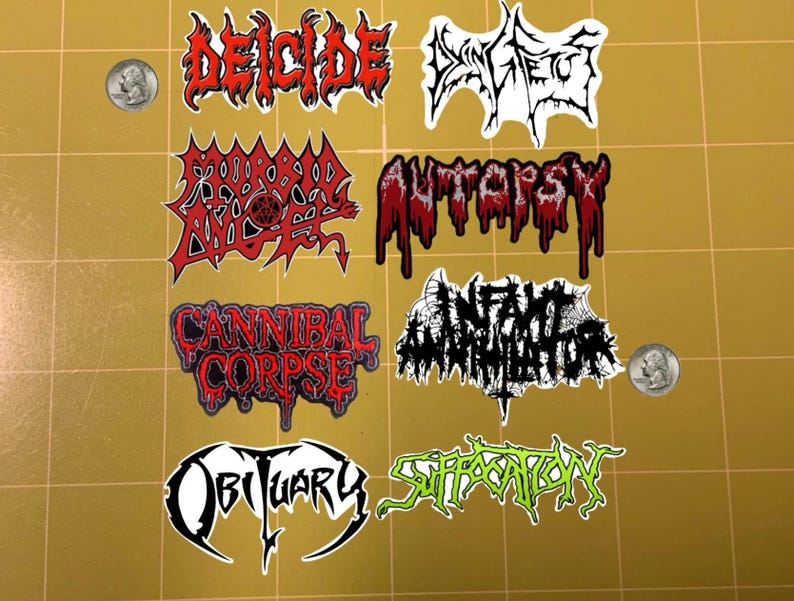 Death Metal Sticker Pack - Etsy