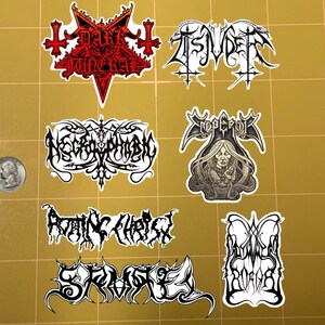 Black Metal Sticker Pack - Etsy