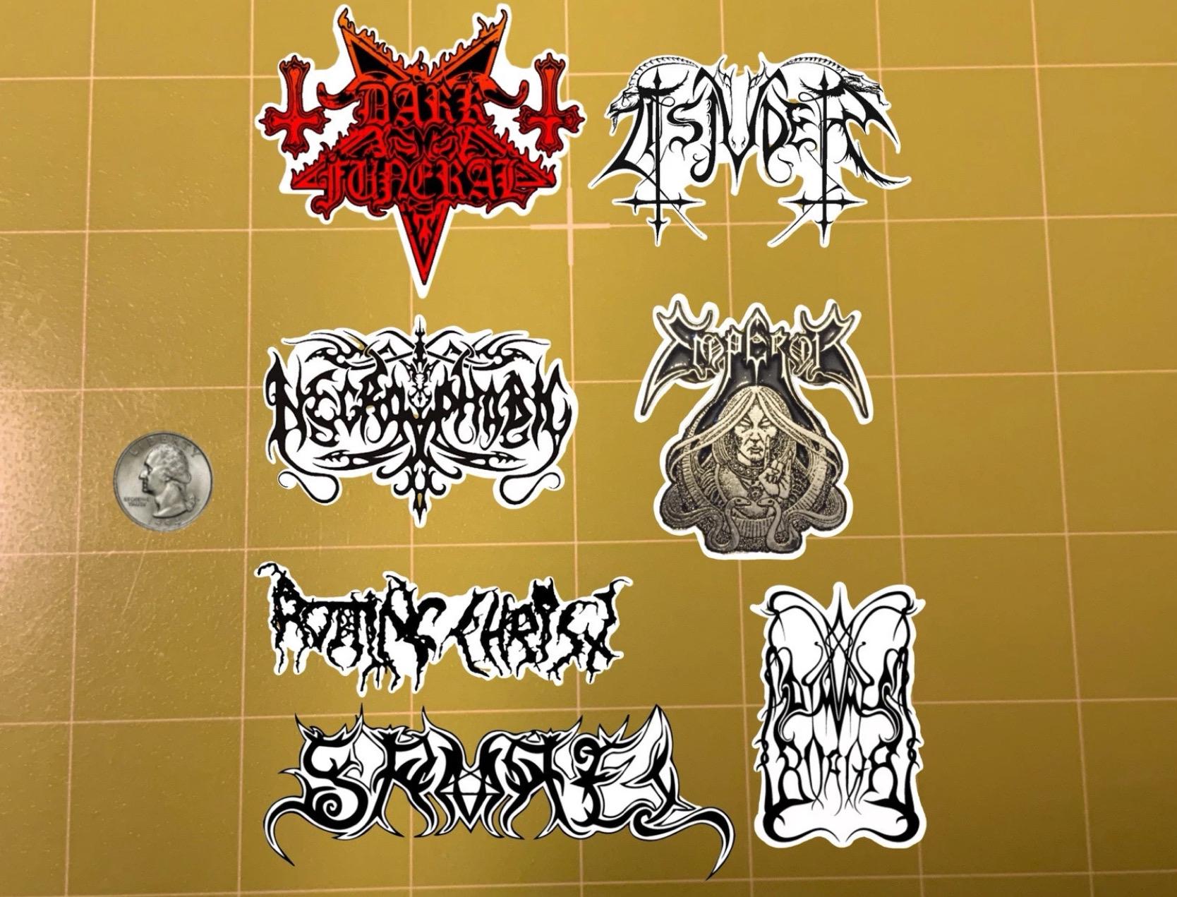 Black Metal Sticker Pack - Etsy