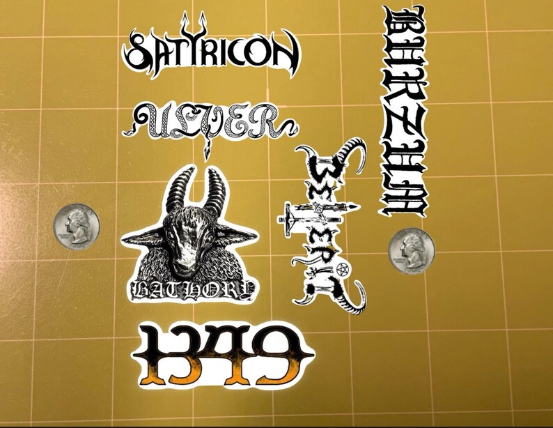 Black Metal Sticker Pack - Etsy