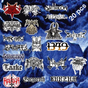 Black Metal Sticker Pack - Etsy
