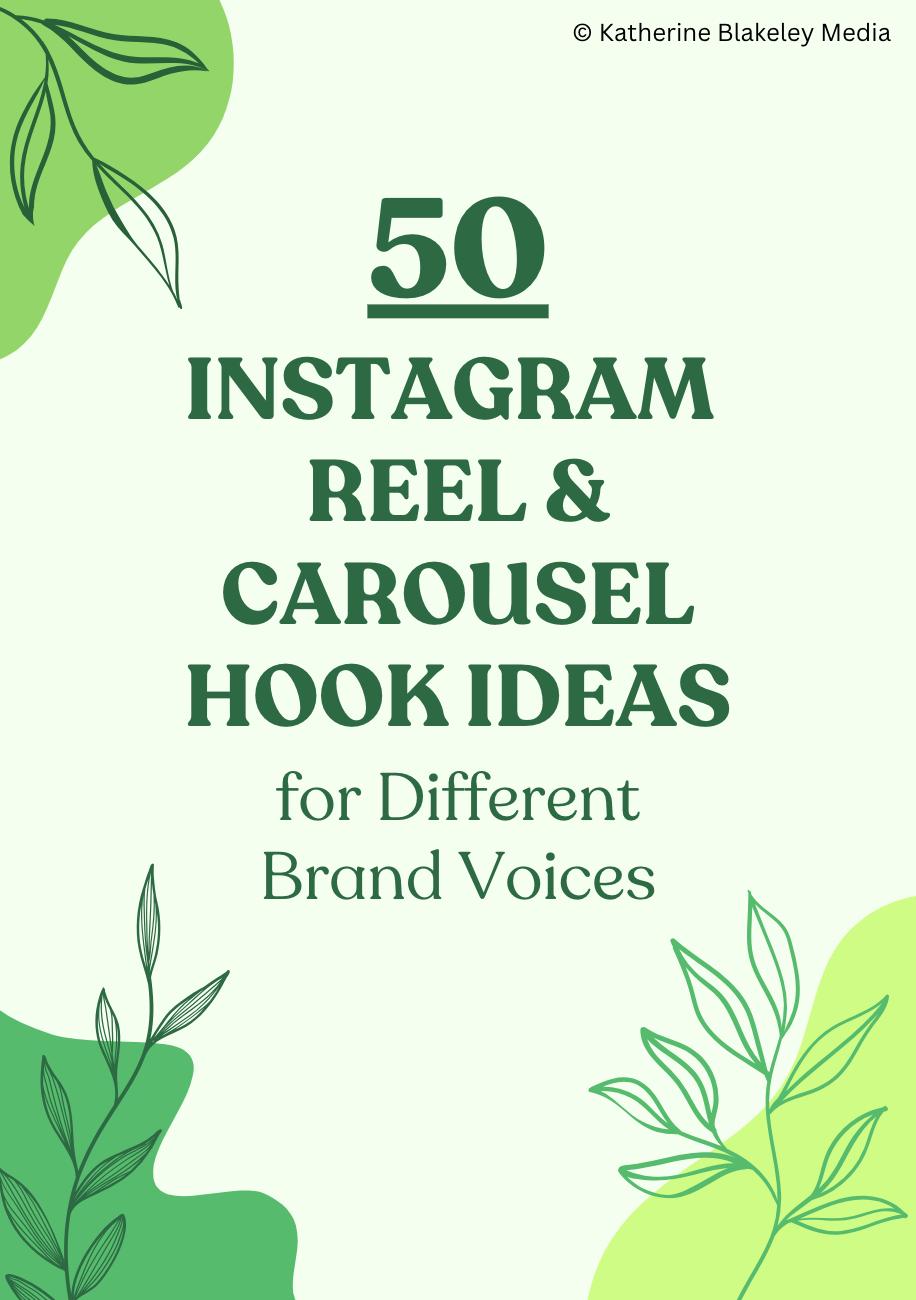 50 Instagram Reel Carousel Hook Ideas for Different Brand Voices - Etsy