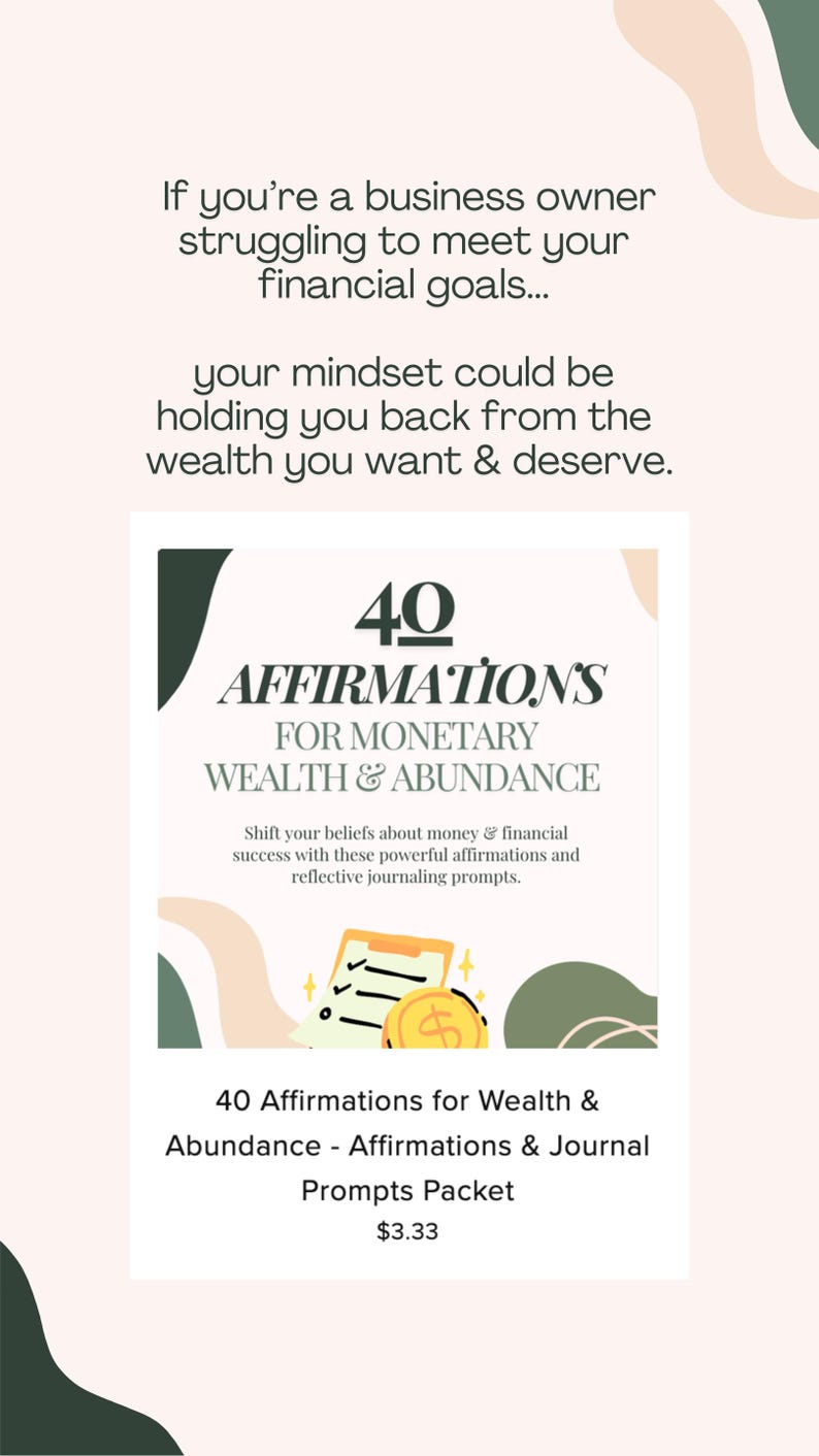 40 Affirmations for Wealth + Abundance - Affirmations & Journal Prompts ...