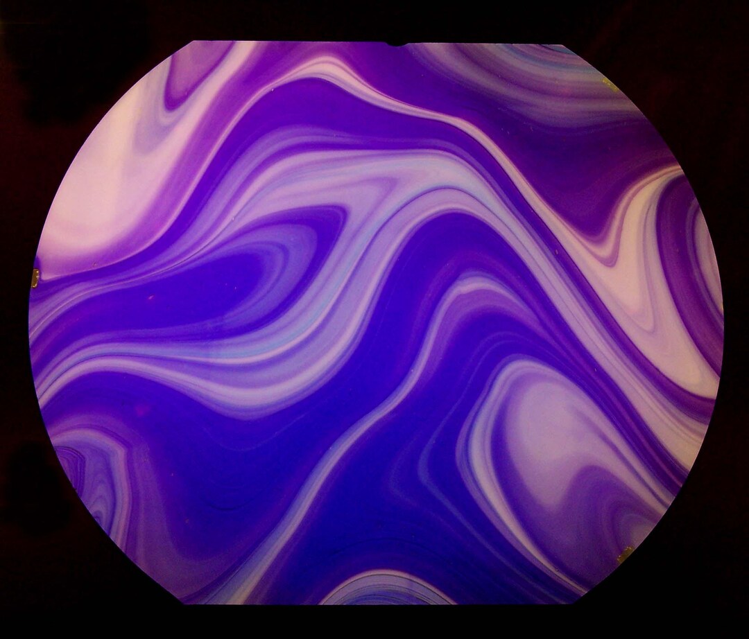 6"x6" Dichroic Glass - CBS Licorice Swirl on Purple - Coe96 - Random ...