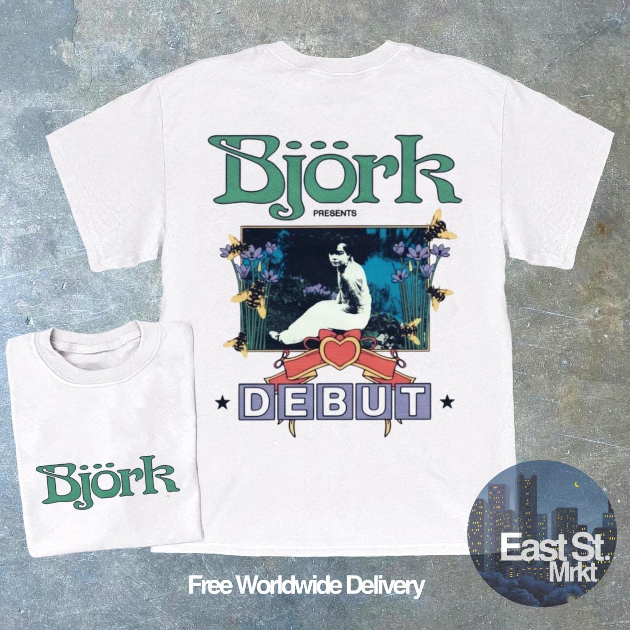 90s Bjork Tshirt - Etsy Singapore 90s Bjork Tshirt - Etsy Singapore