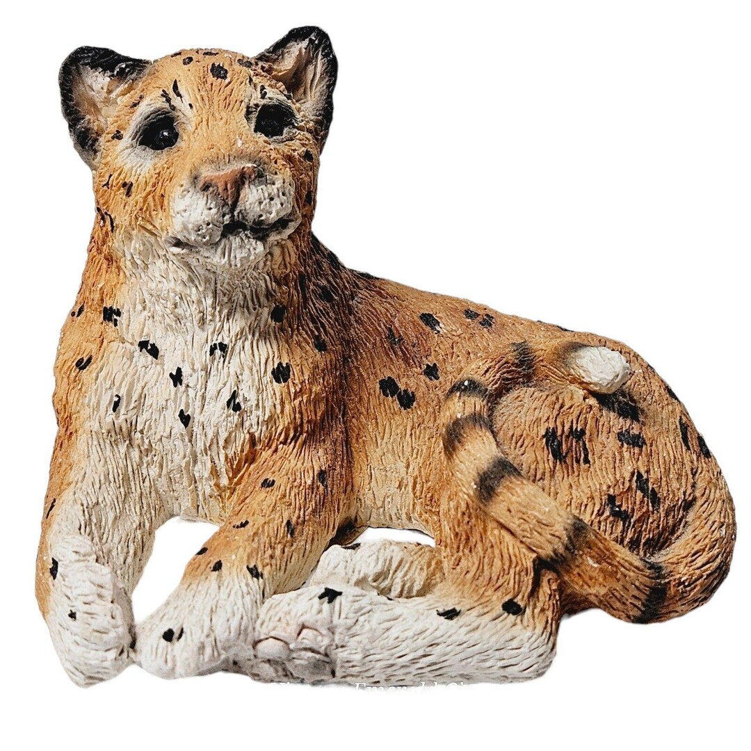Vtg Stone Critters Collection Cheetah Cat SC-438 Figurine 3d Realistic ...