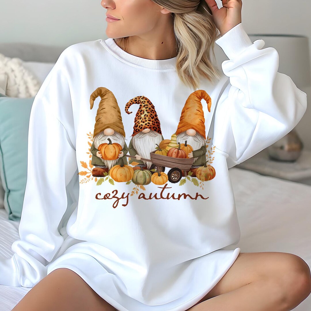Watercolor Autumn Gnomes Clipart: Cozy Fall PNG, Thanksgiving Png ...