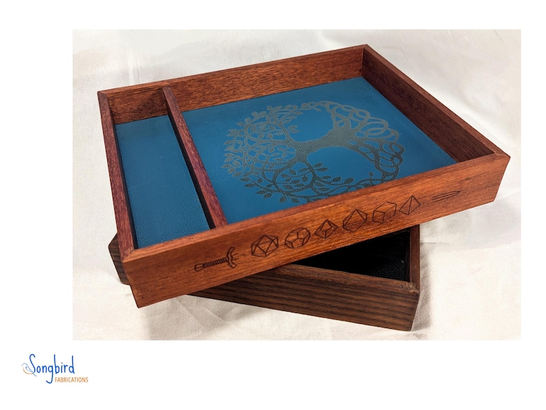 Custom Laser Engraved Wooden Dice Tray: D&D Gaming Accessory - Etsy