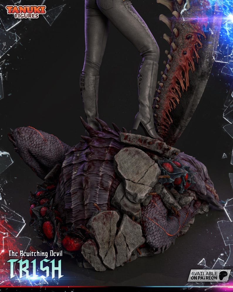 Electric Demon Huntress - Handbemalt & Handgefertigt | Resin Figur ...