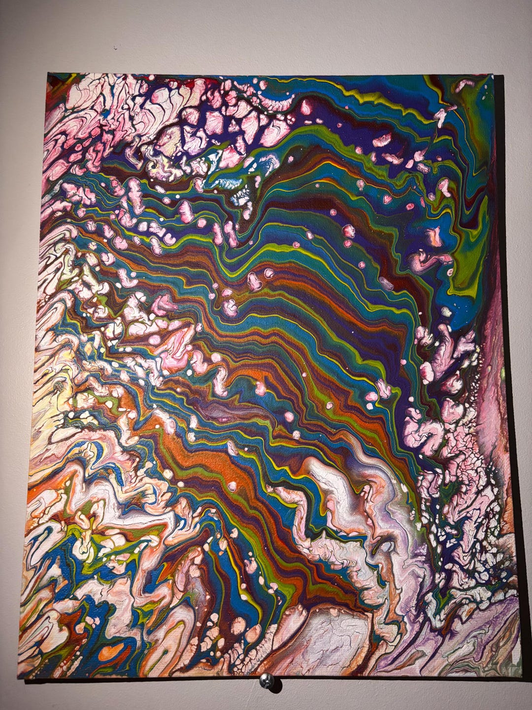 Abstract Rainbow Waterfall Painting - Etsy