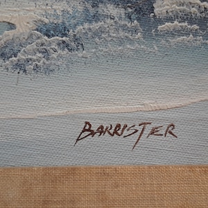 Antique Painting - Artist Barrister - Winter Landscape - Etsy