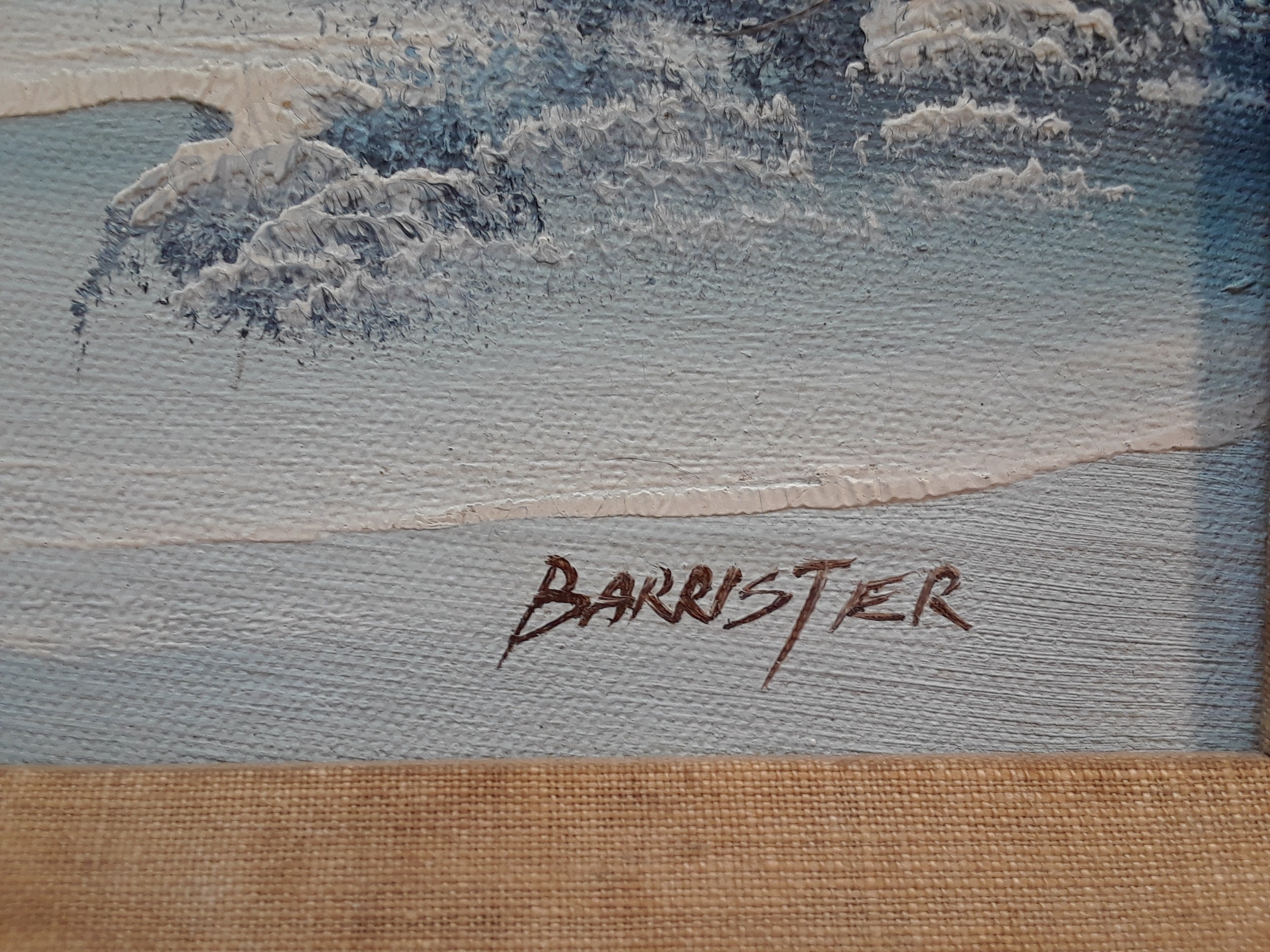 Antique Painting - Artist Barrister - Winter Landscape - Etsy