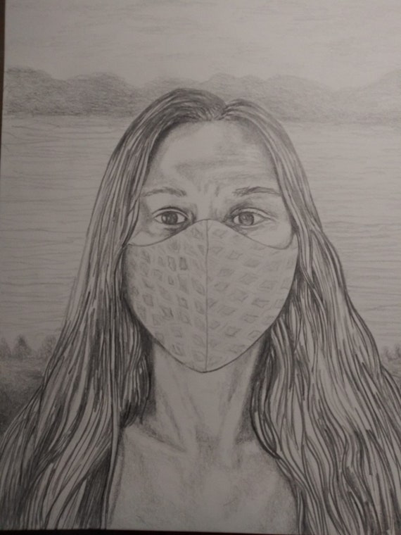 Custom Portrait Face Mask Self-portrait - Etsy