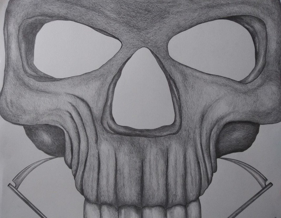 Reaper Skull Drawings