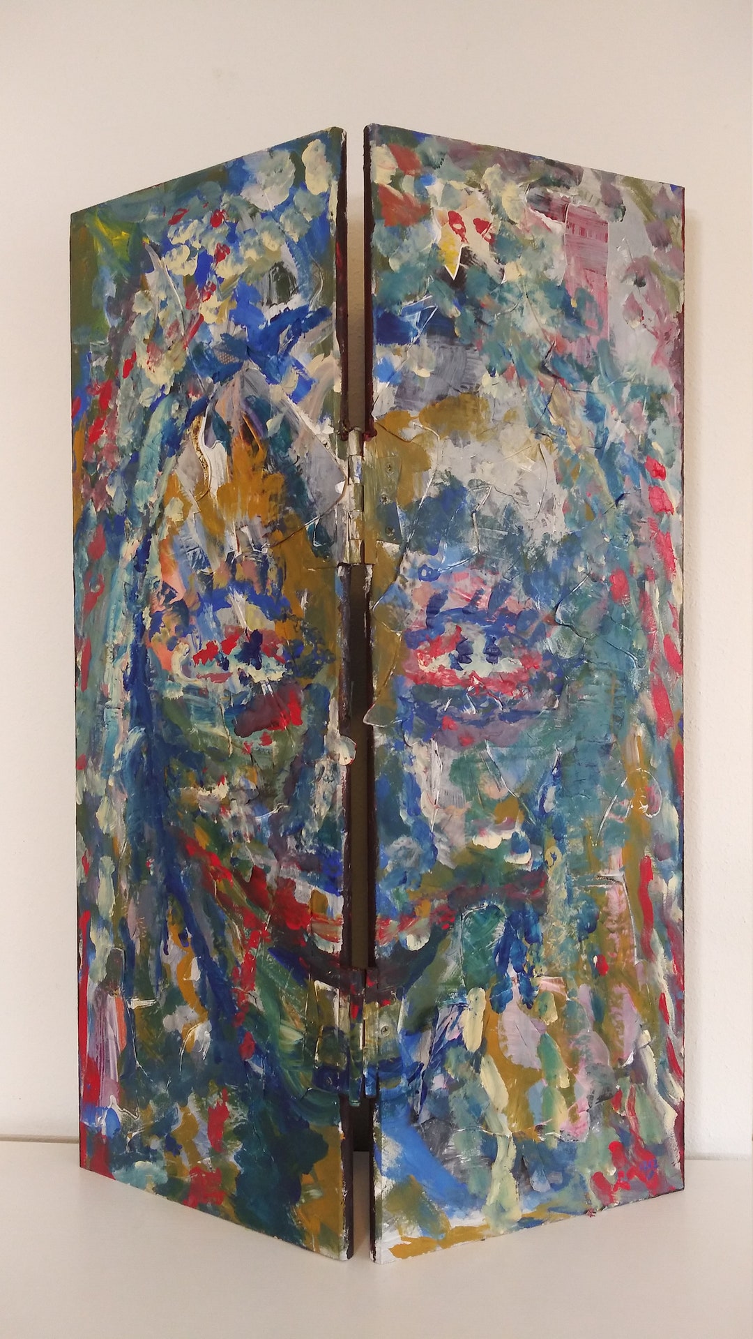 Self Portrait - 2-sided Painting - Standing Artwork - Custom Build - Etsy