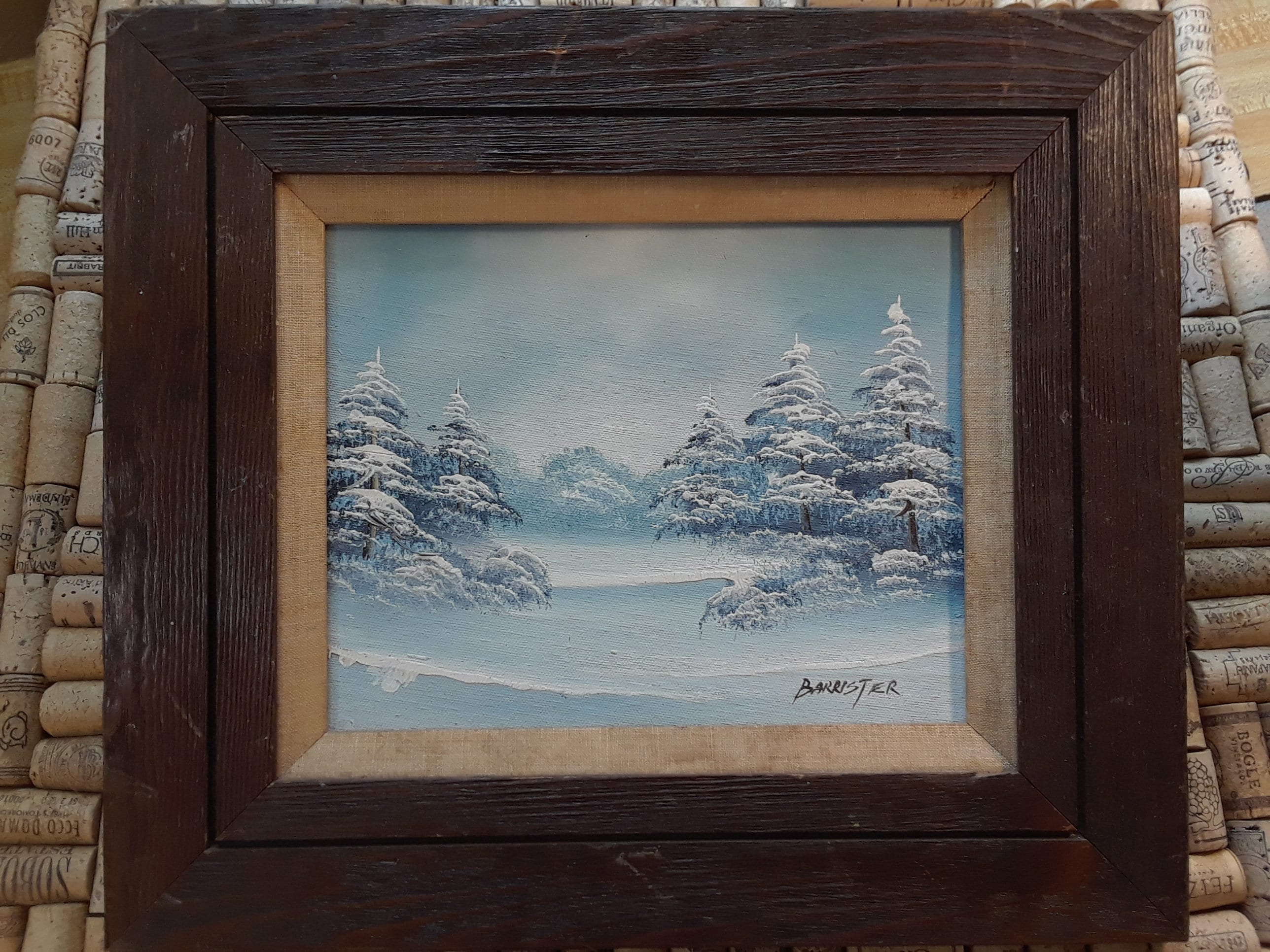 Antique Painting - Artist Barrister - Winter Landscape - Etsy