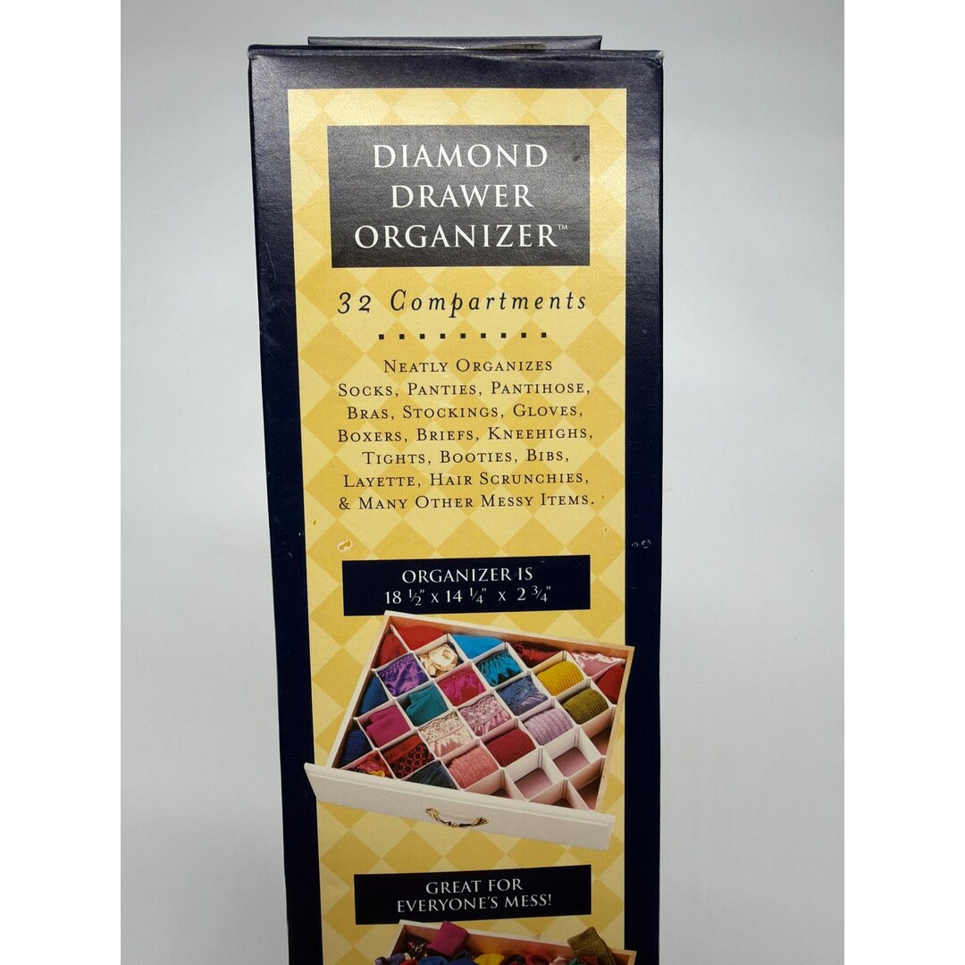 Diamond Drawer Organizer 32 Compartments Socks Underwear Lingerie ...