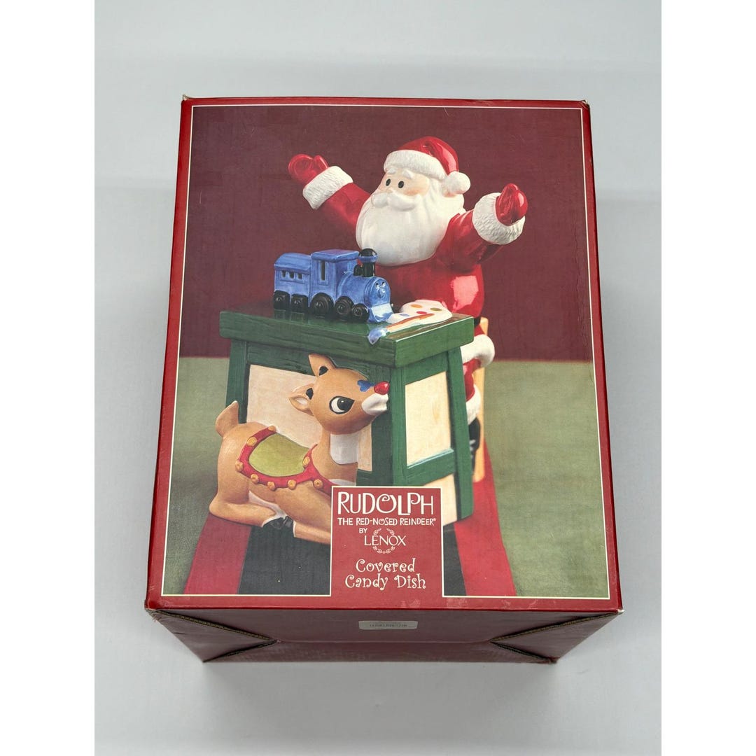 Lenox Rudolph the Red Nosed Reindeer Covered Candy Dish Christmas ...